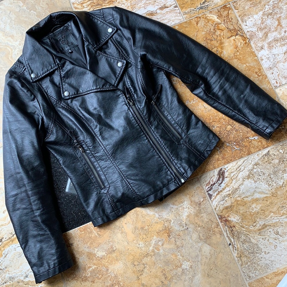 Max Studio Moto Jacket Faux Leather/Vegan - Gem